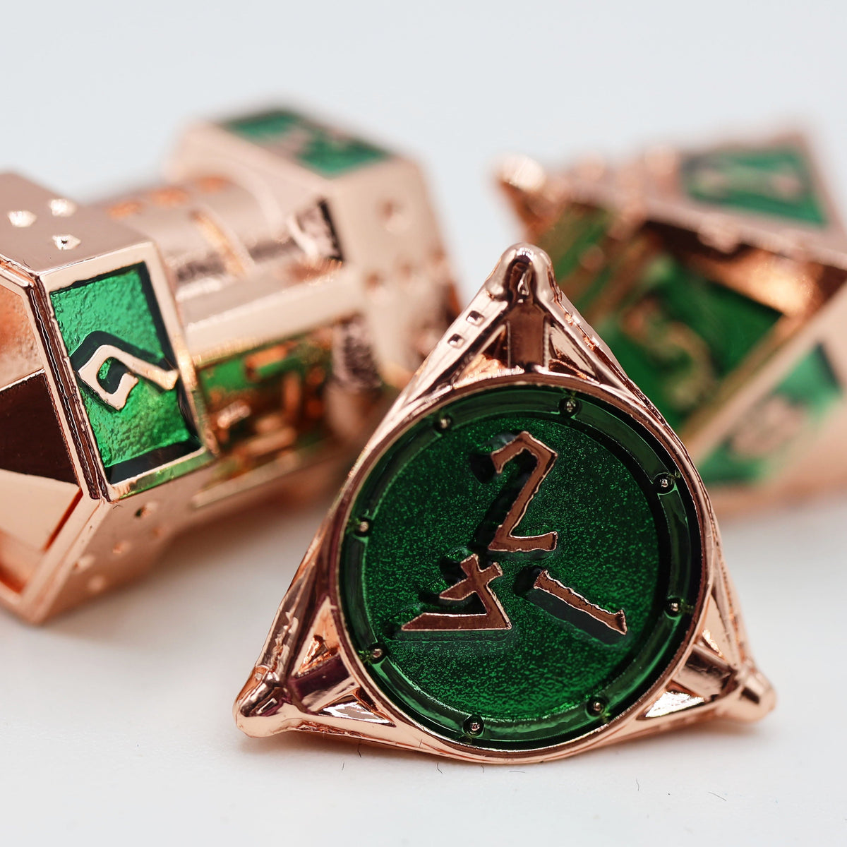 Dice 51: Emerald Meteor Shower - Metal RPG Dice Set – The Gaming Guild