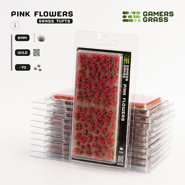 Gamers Grass Tufts: Tufts- Pink Flowers- Wild – The Gaming Guild